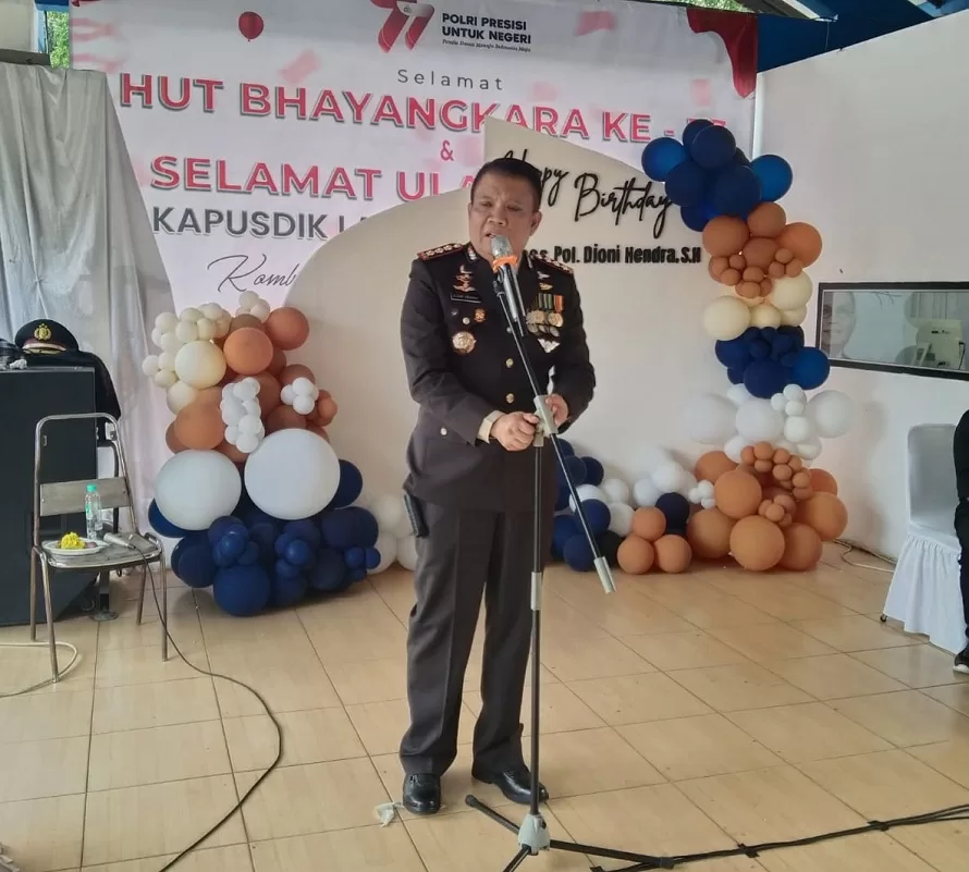 Pusdik Lantas Polri Gelar Upacara HUT Bhayangkara Ke-77, Kombes Djoni ...